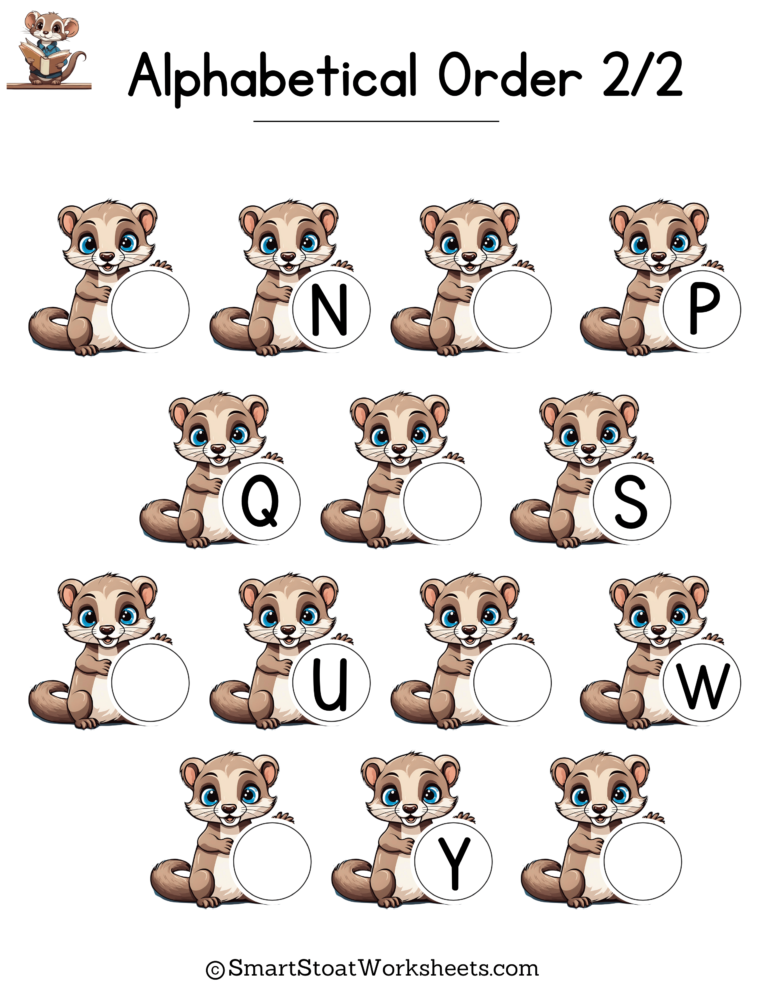 Abc Order Worksheets For Kindergarten | Alphabetical Order