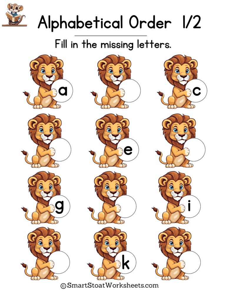 Abc Order Worksheets For Kindergarten | Alphabetical Order