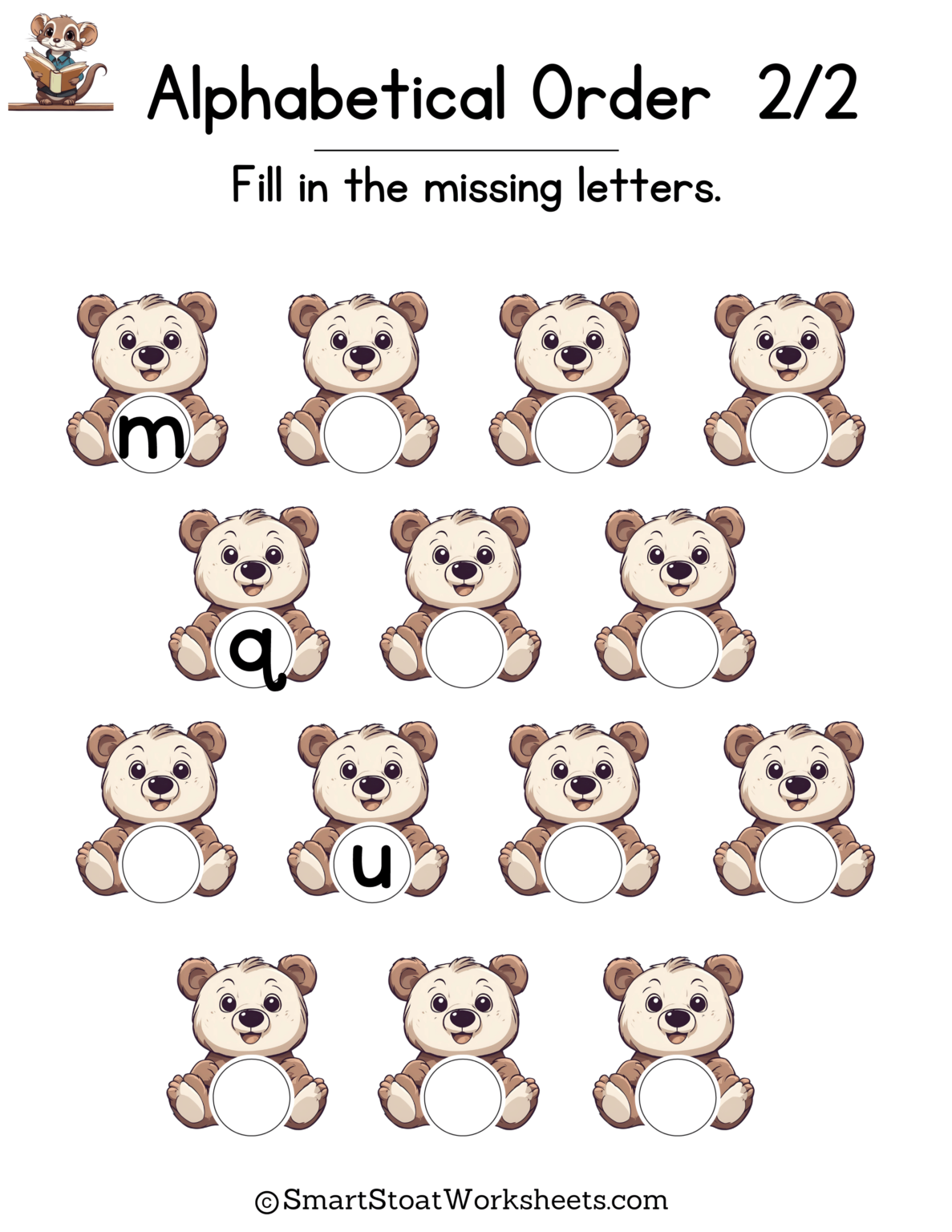 Abc Order Worksheets For Kindergarten | Alphabetical Order