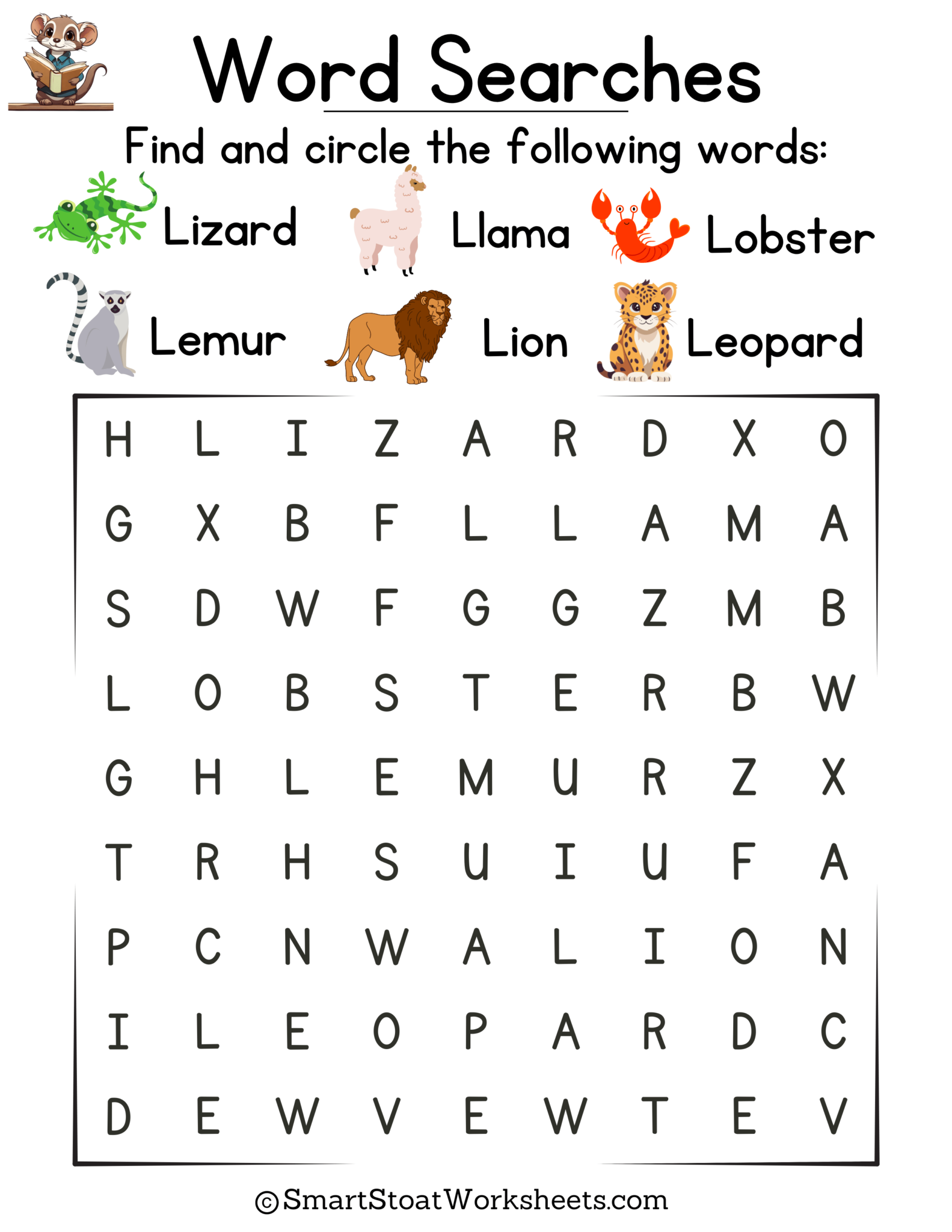 Printable Word Searches For Kindergarten (Free)