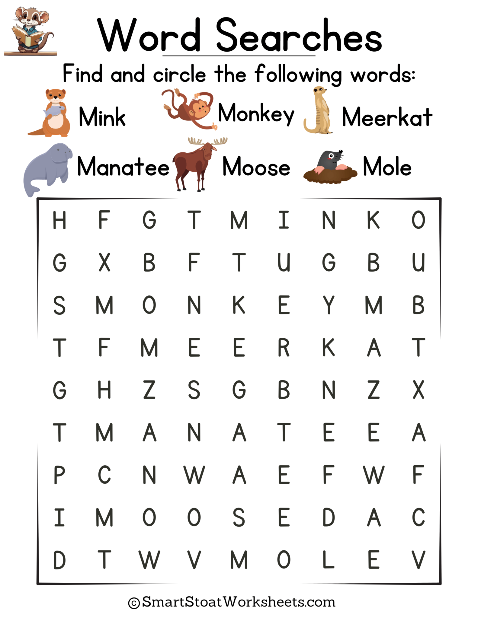 Printable Word Searches For Kindergarten (Free)