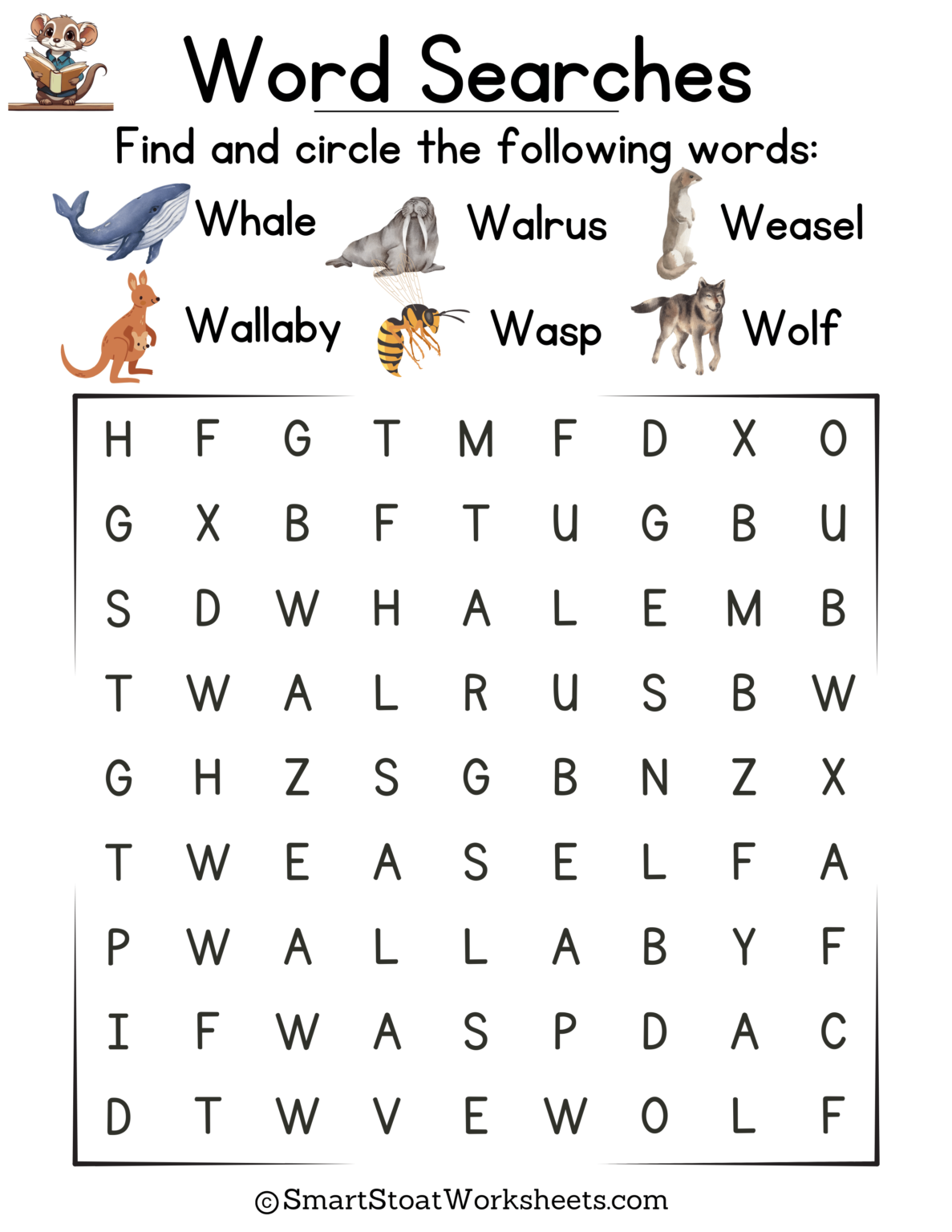Printable Word Searches For Kindergarten (Free)