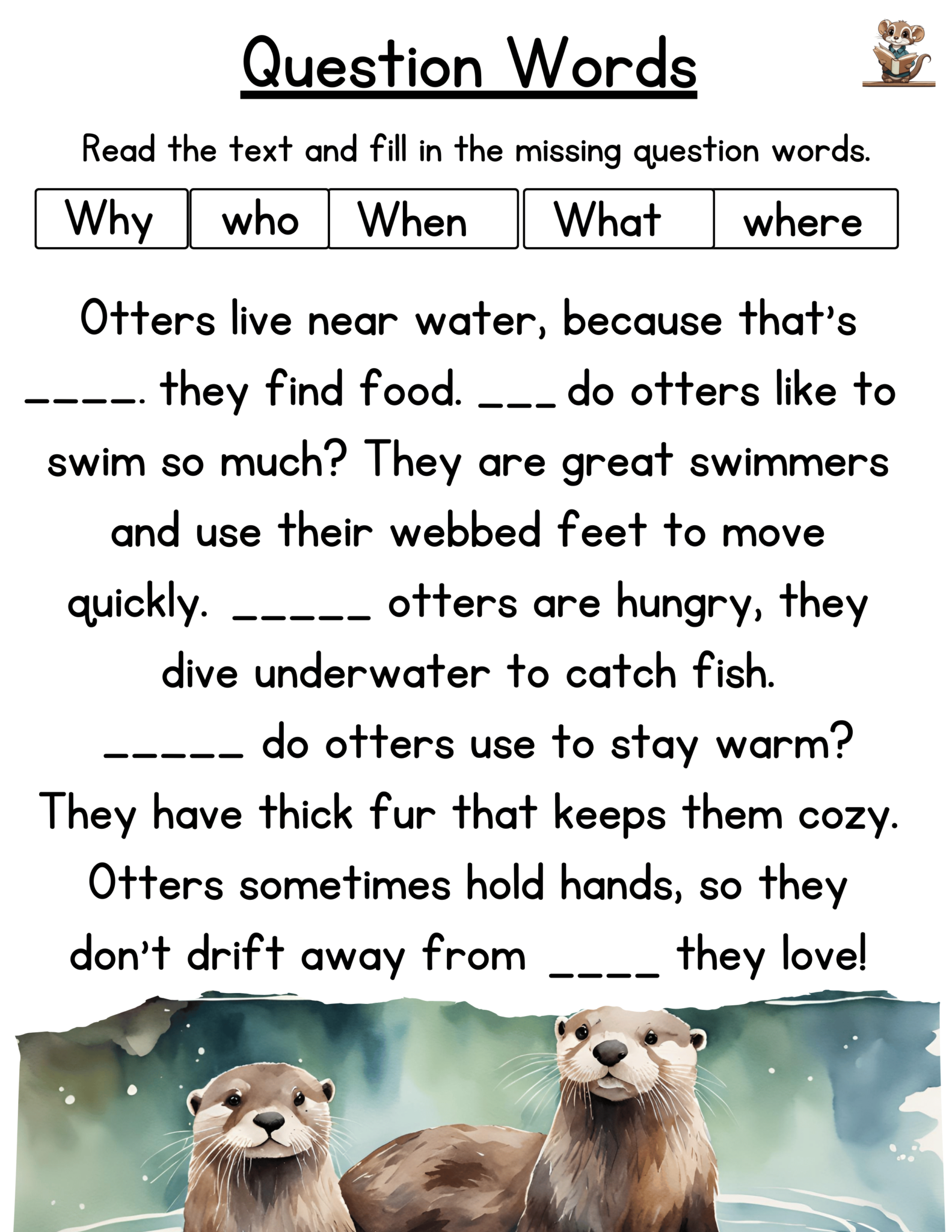 Wh Questions Worksheets - Who What When Where