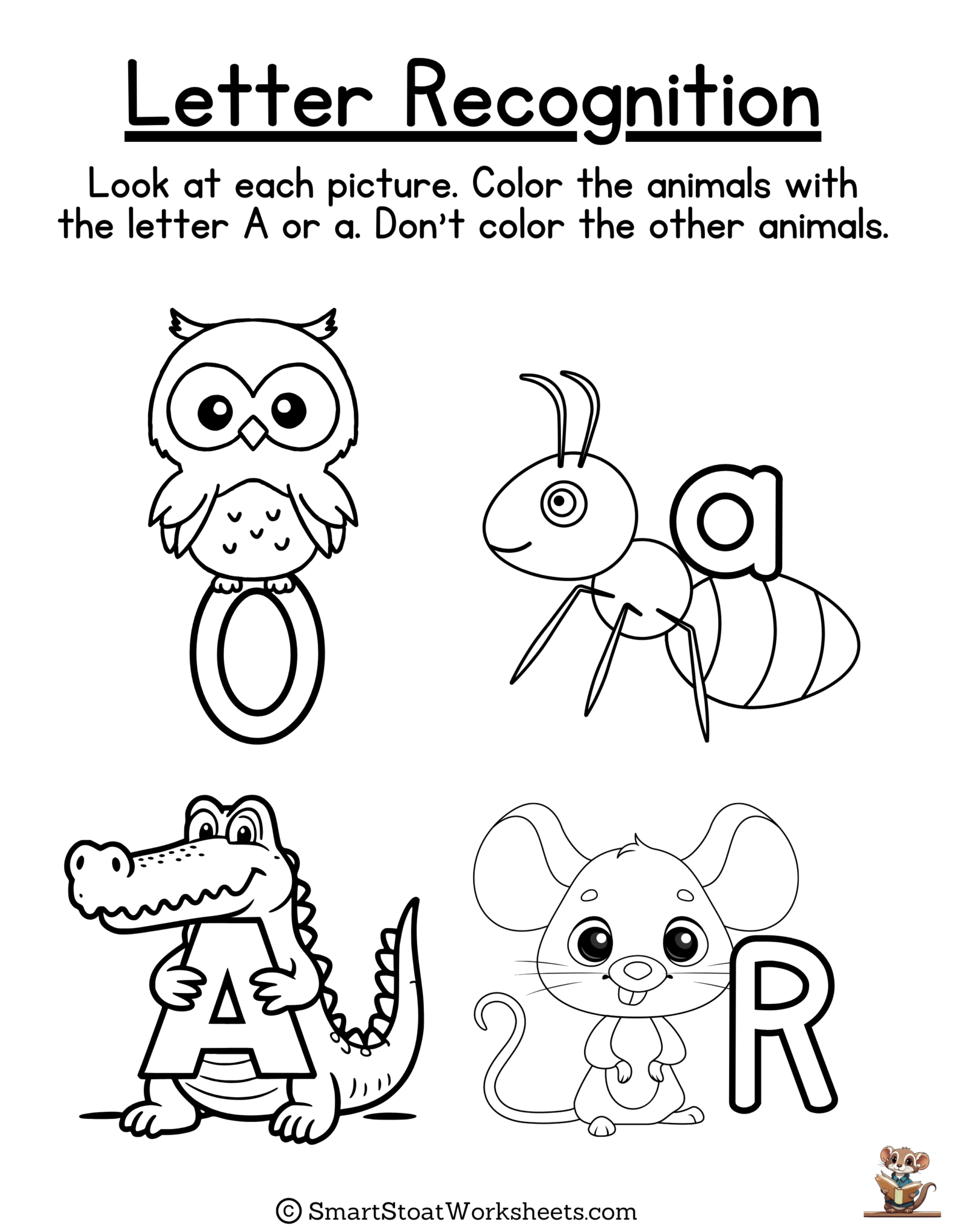 Letter Recognition Worksheets for Kindergarten and Preschool