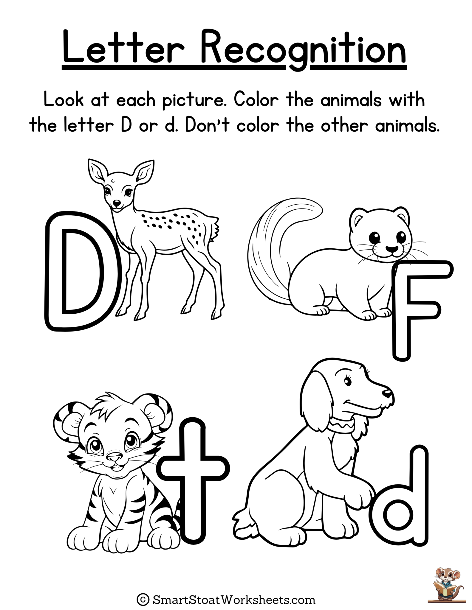 Letter Recognition Worksheets for Kindergarten and Preschool