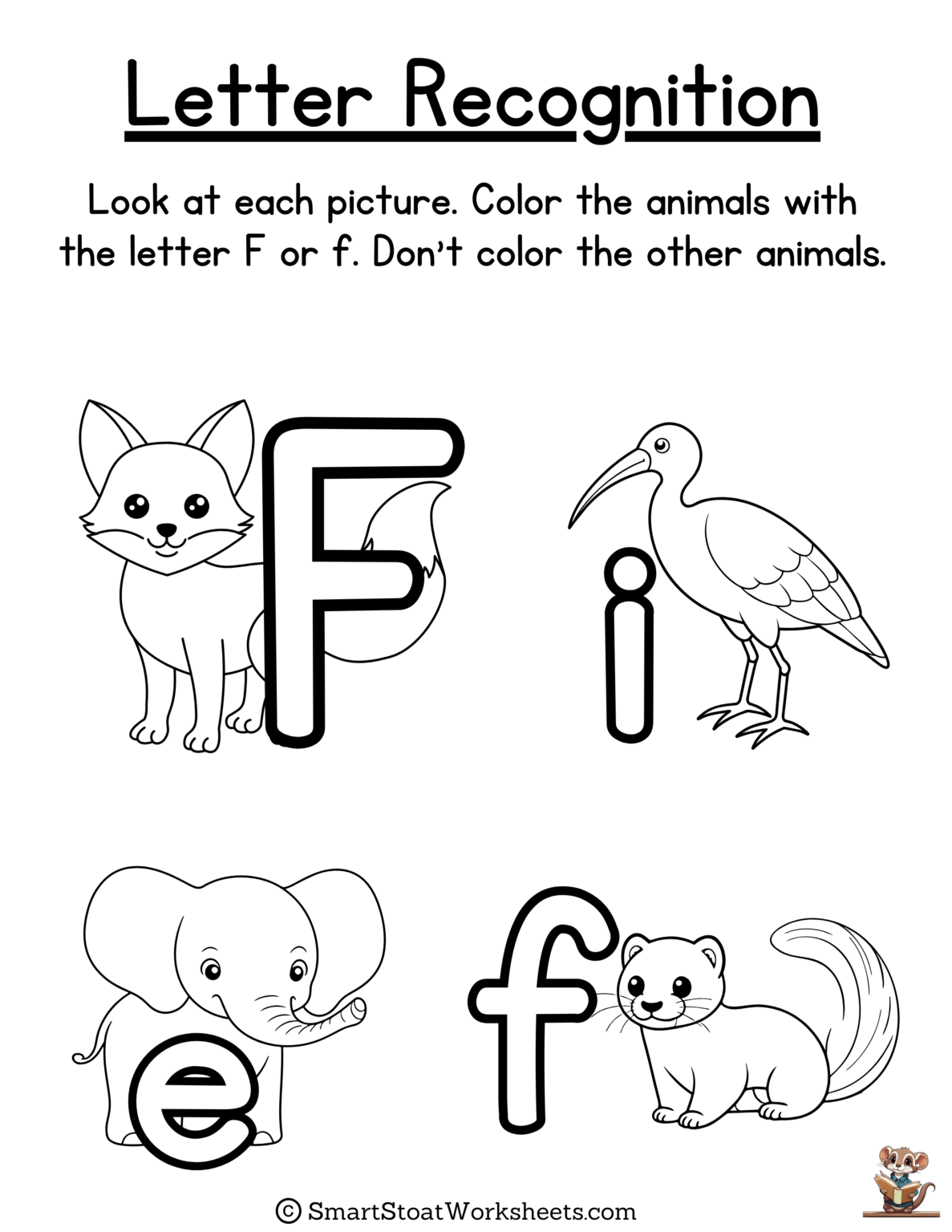 Letter Recognition Worksheets for Kindergarten and Preschool