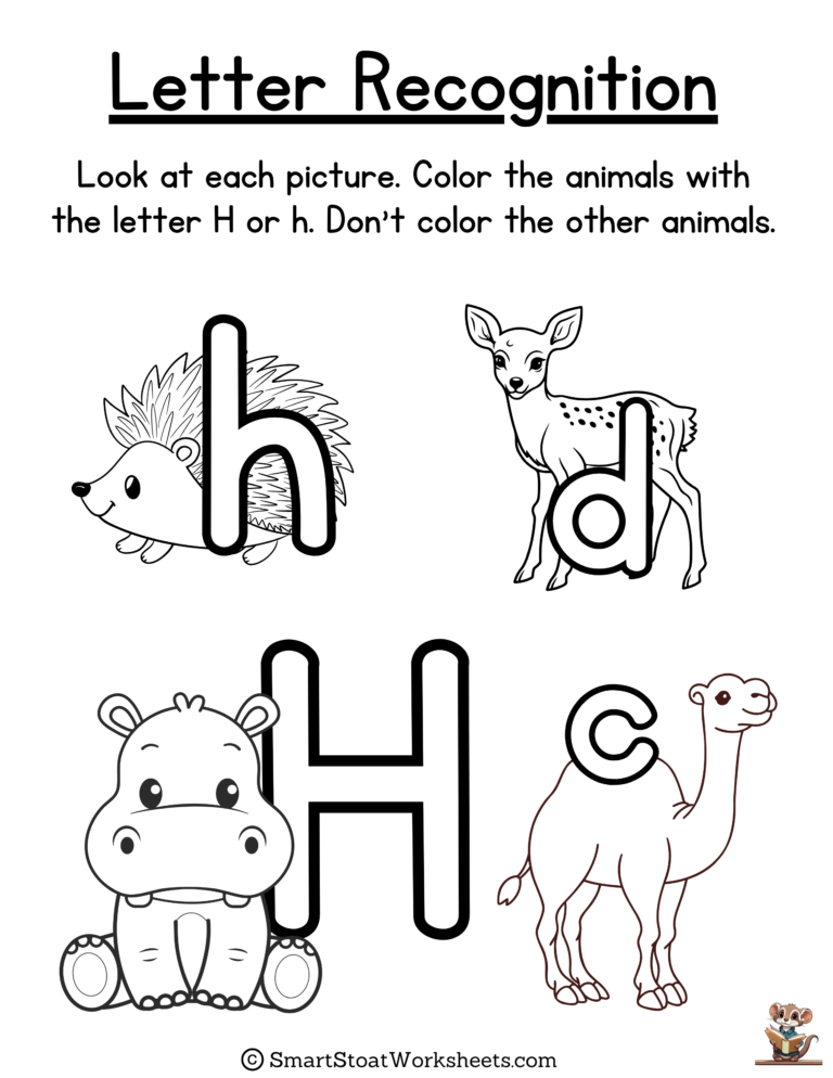 Letter Recognition Worksheets for Kindergarten and Preschool