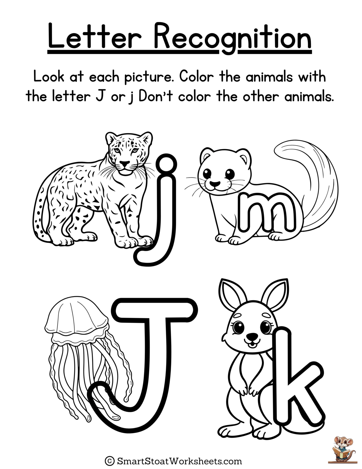Letter Recognition Worksheets for Kindergarten and Preschool