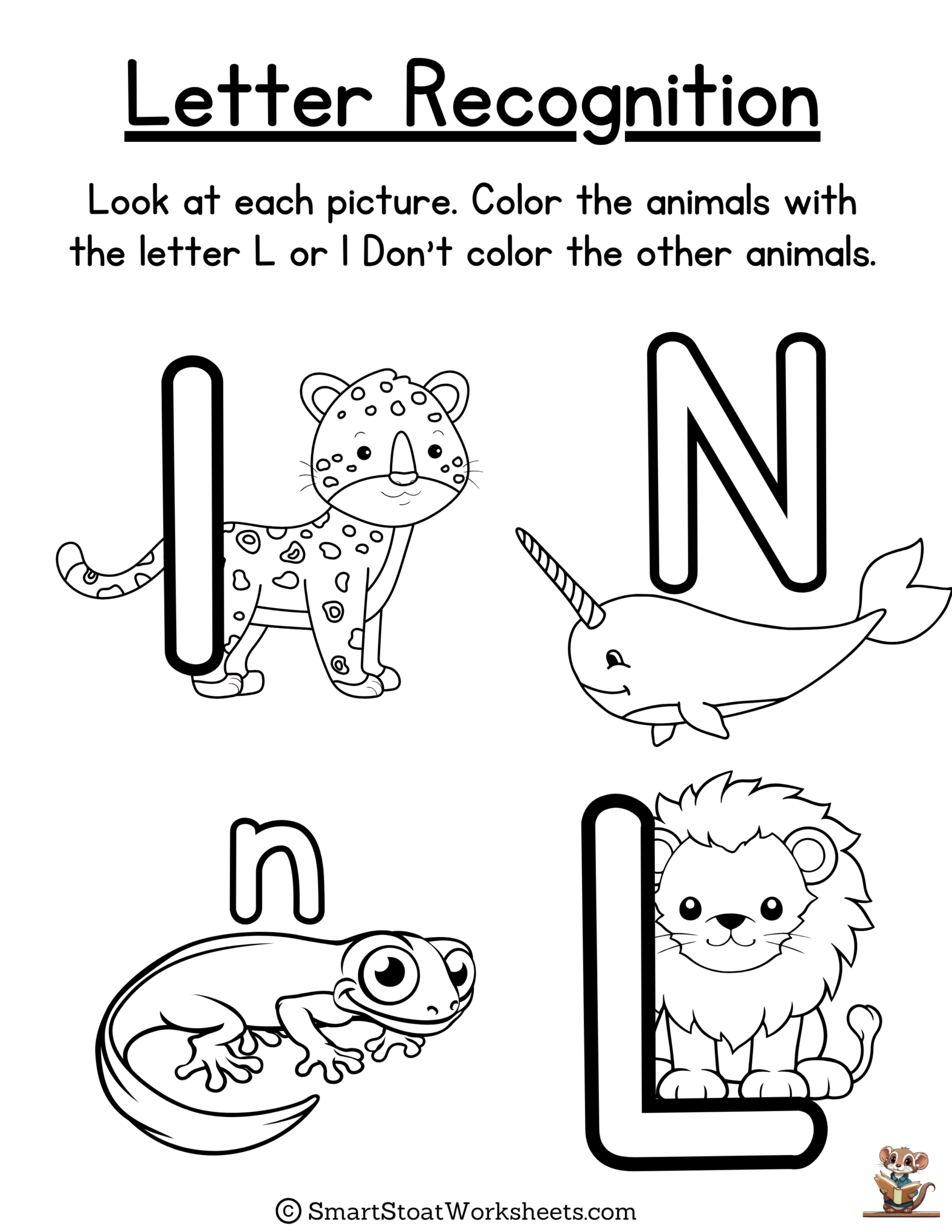 Letter Recognition Worksheets for Kindergarten and Preschool