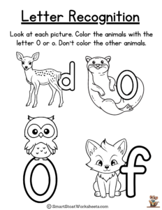 Letter Recognition Worksheets for Kindergarten and Preschool