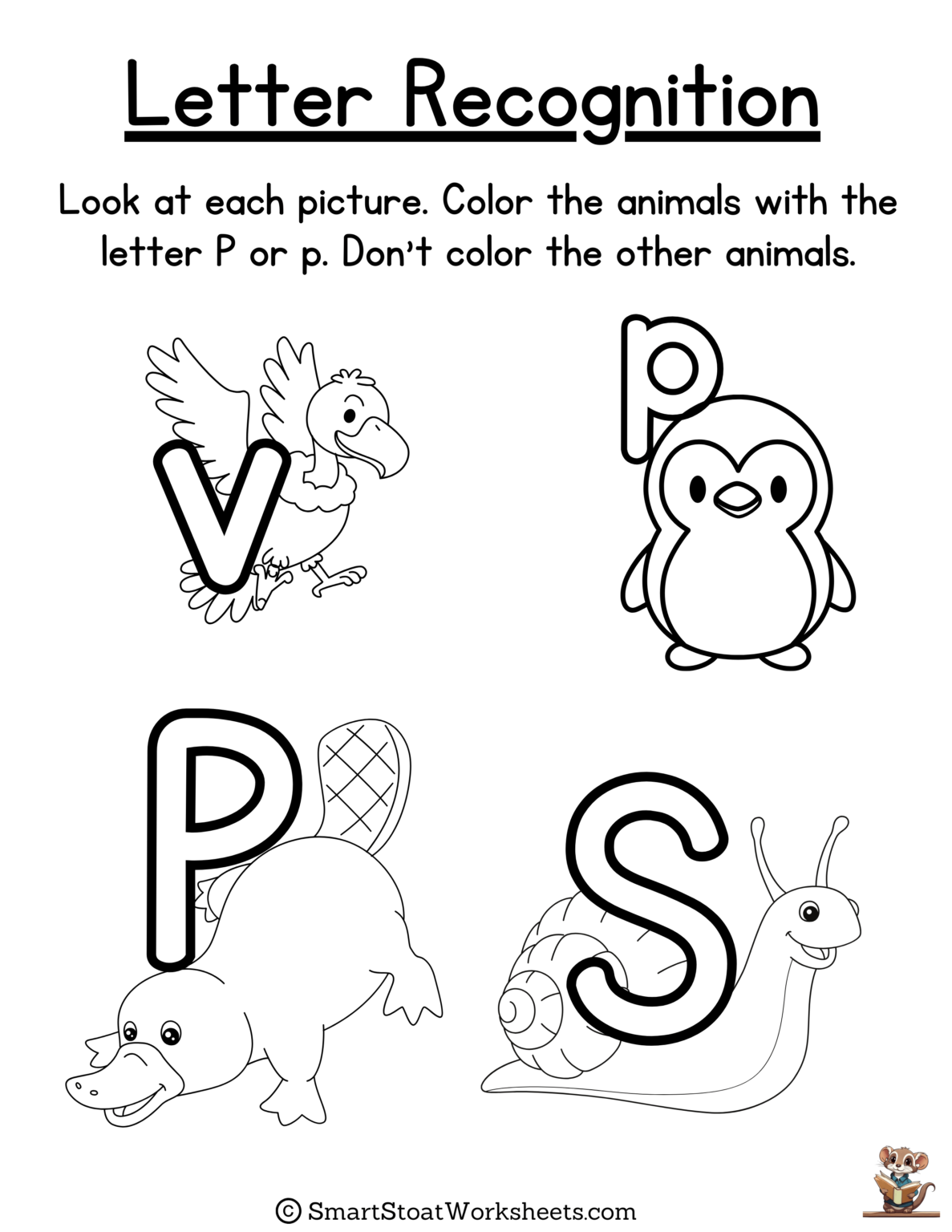 Letter Recognition Worksheets for Kindergarten and Preschool