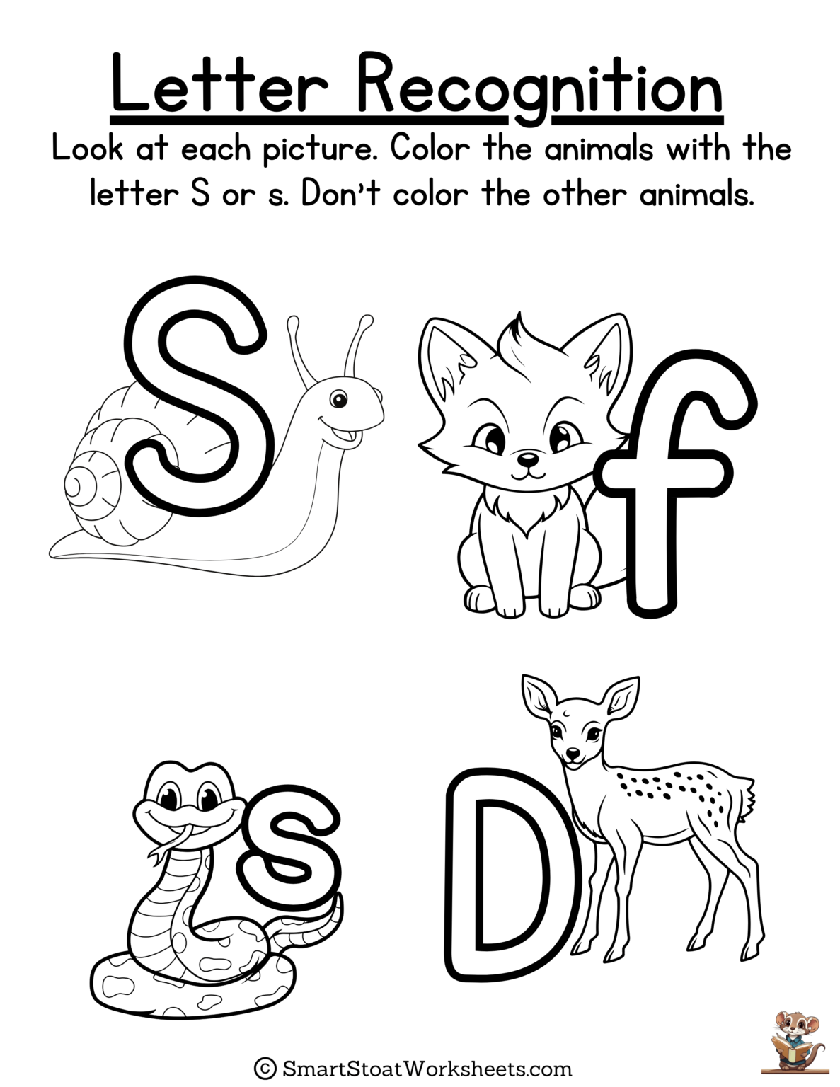 Letter Recognition Worksheets for Kindergarten and Preschool