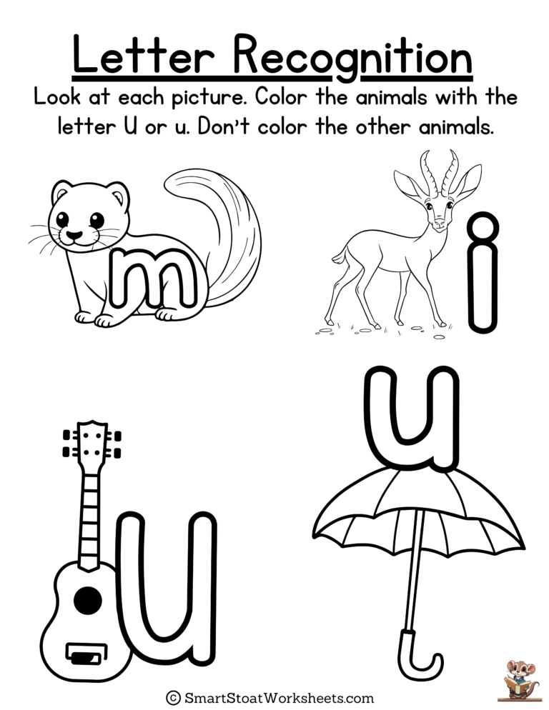 Letter Recognition Worksheets for Kindergarten and Preschool