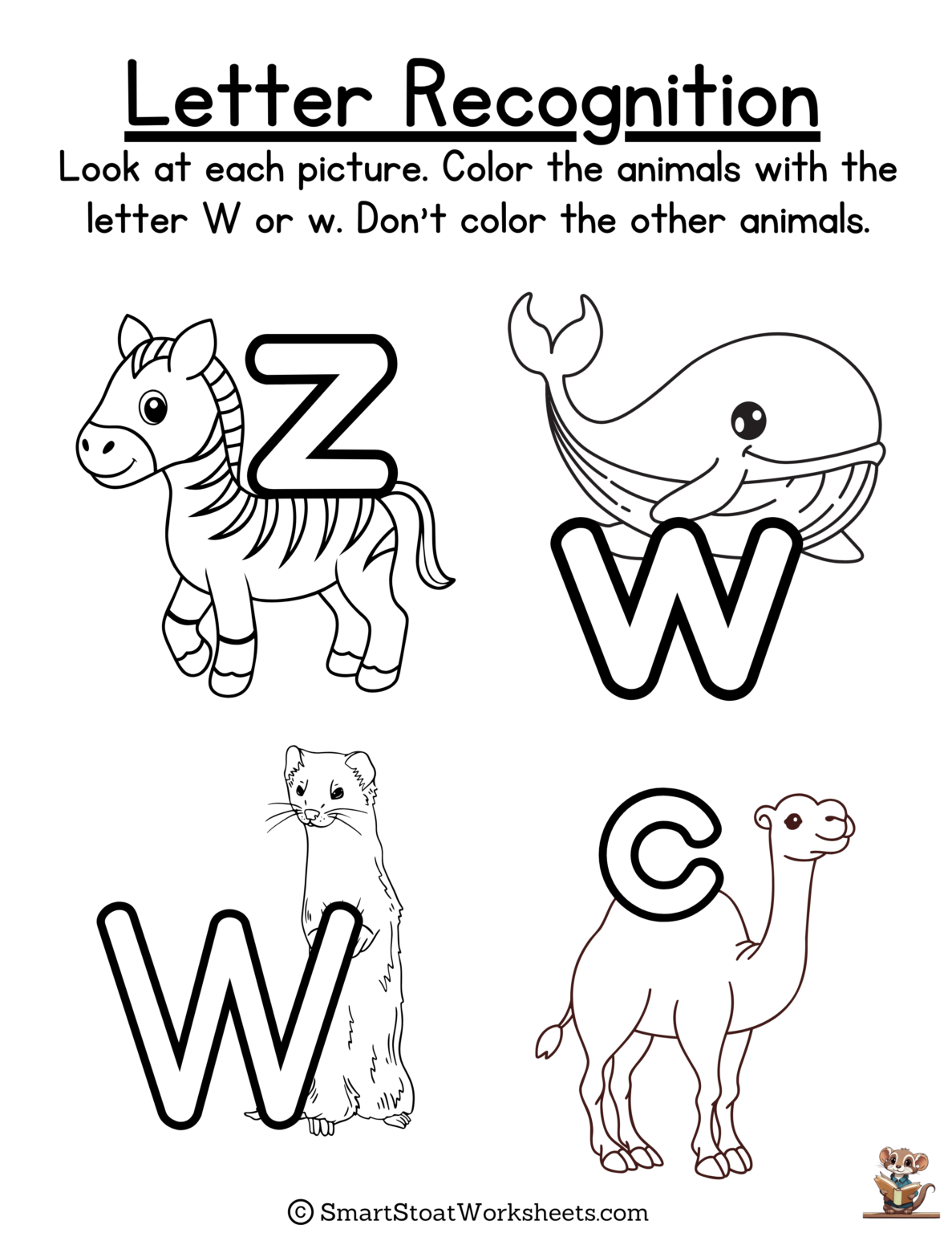 Letter Recognition Worksheets for Kindergarten and Preschool