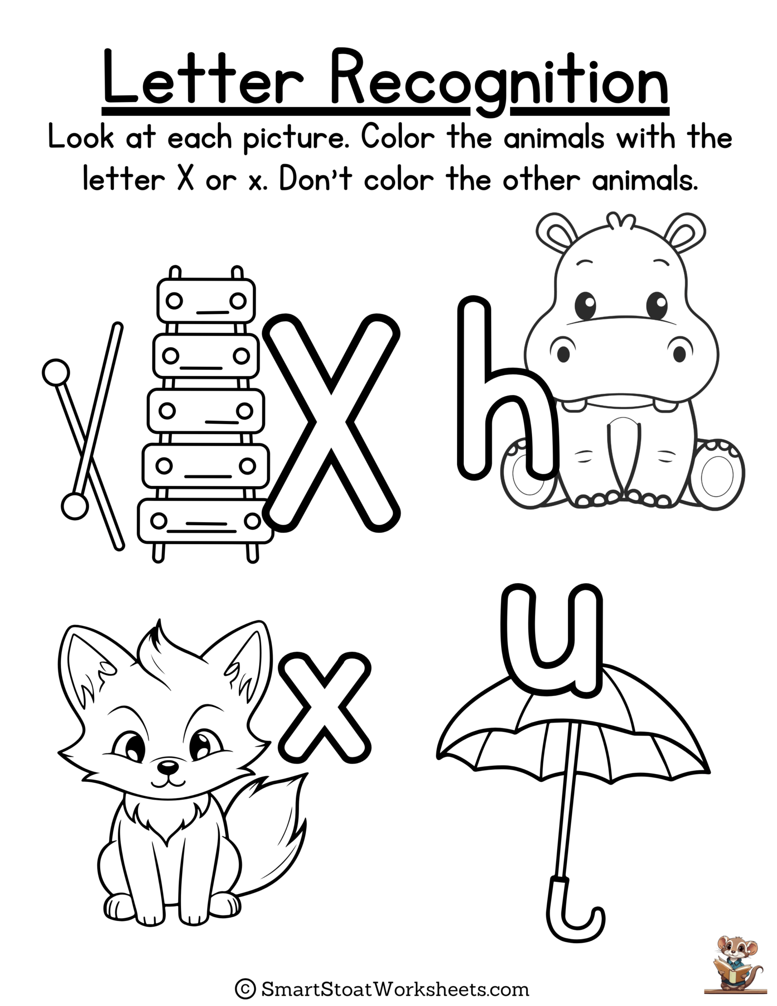 Letter Recognition Worksheets for Kindergarten and Preschool