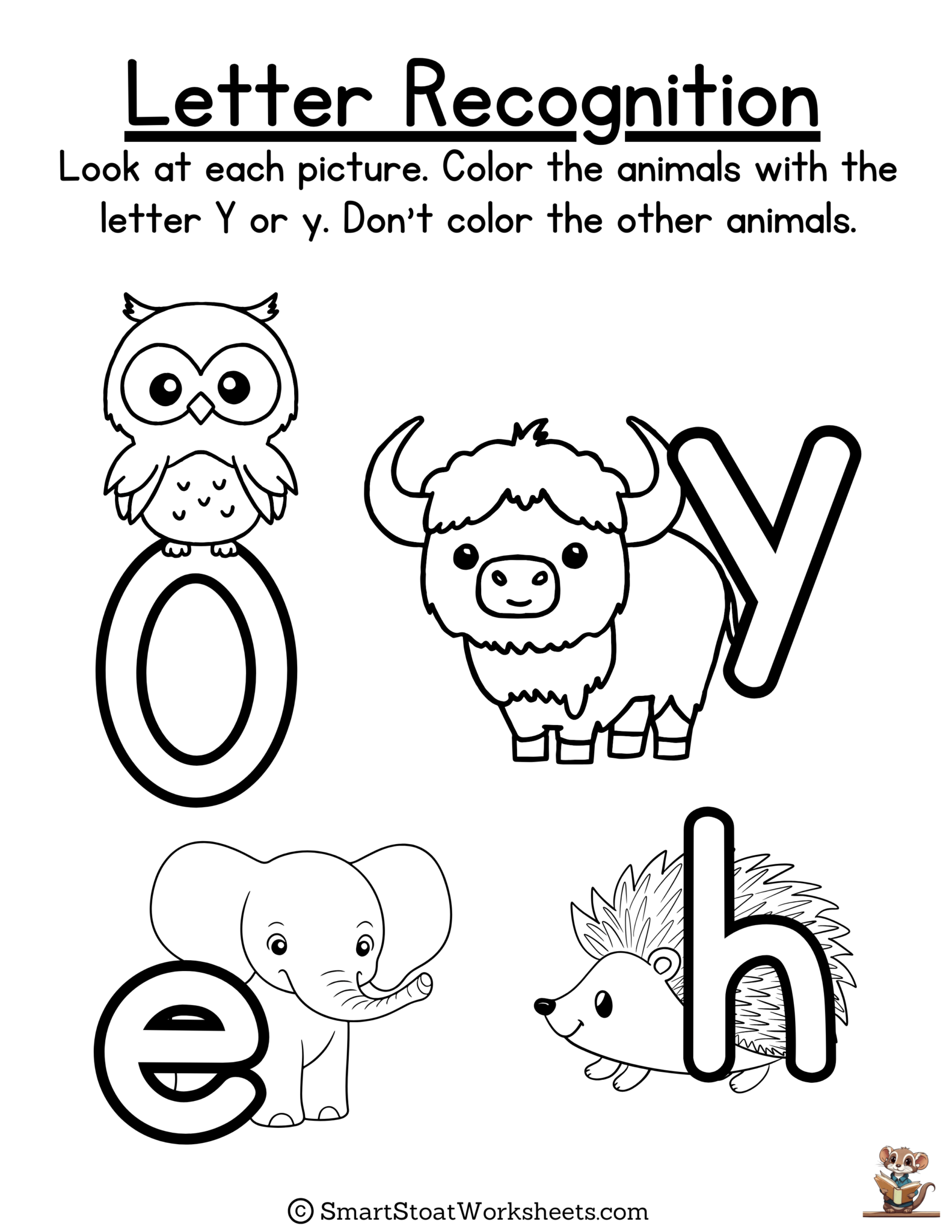 Letter Recognition Worksheets for Kindergarten and Preschool