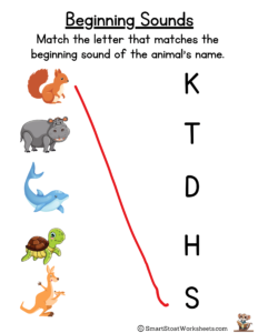 Beginning Sounds Worksheets for Kindergarten