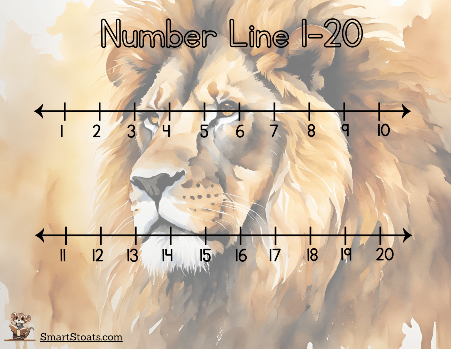Free Number Lines 1 to 20 | Printable