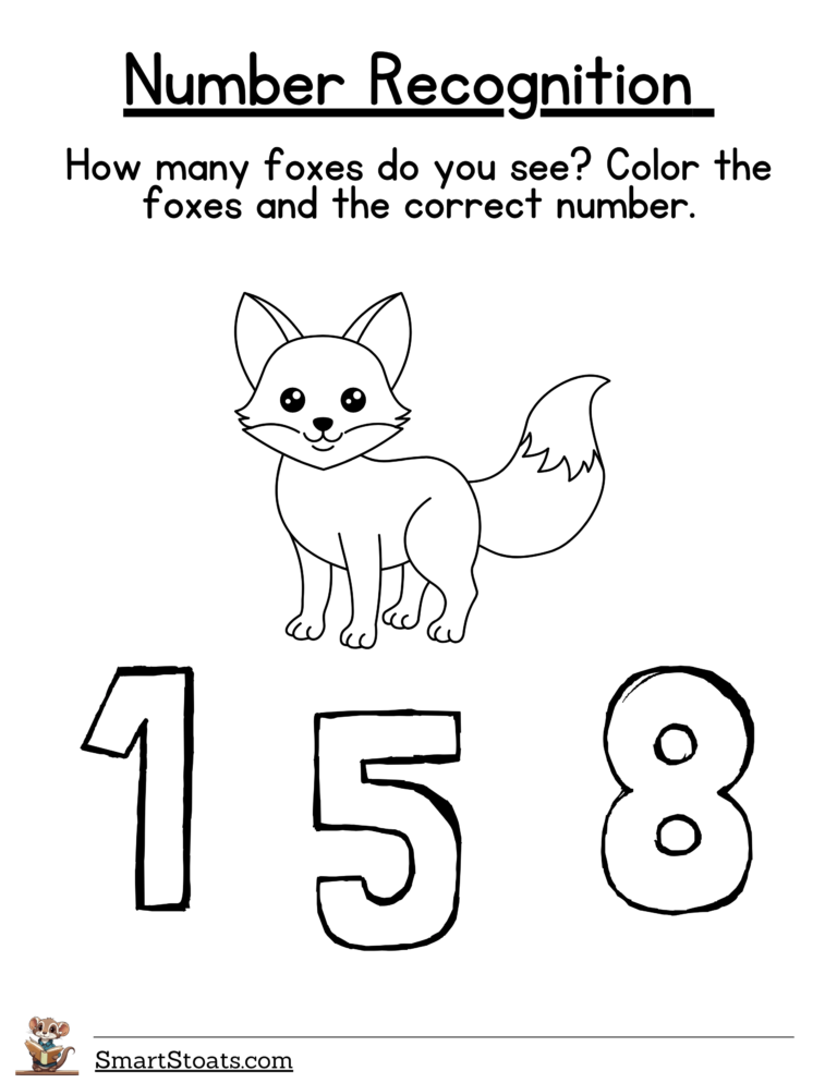 Number Recognition Worksheets 1 20 | Download PDF