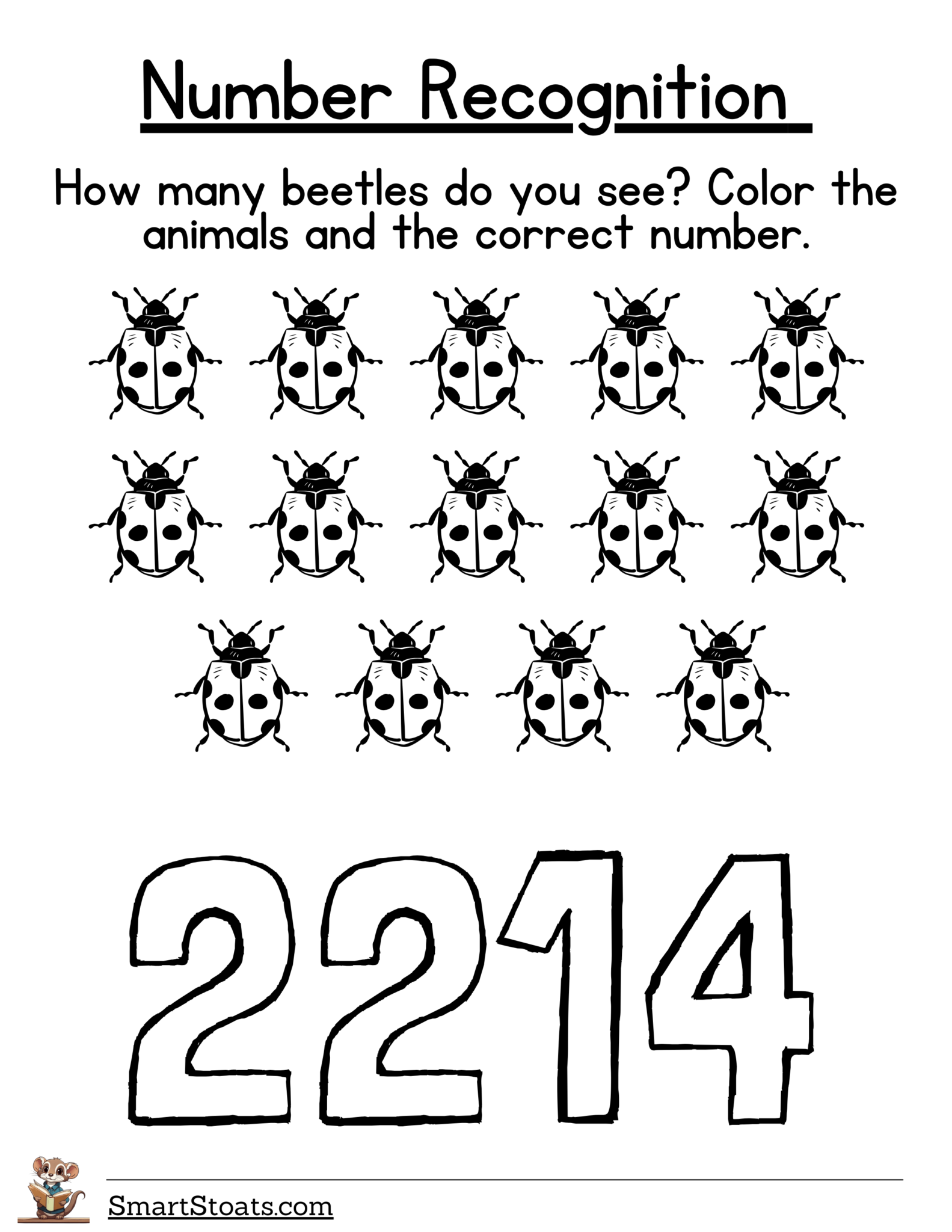 Number Recognition Worksheets 1 20 | Download PDF