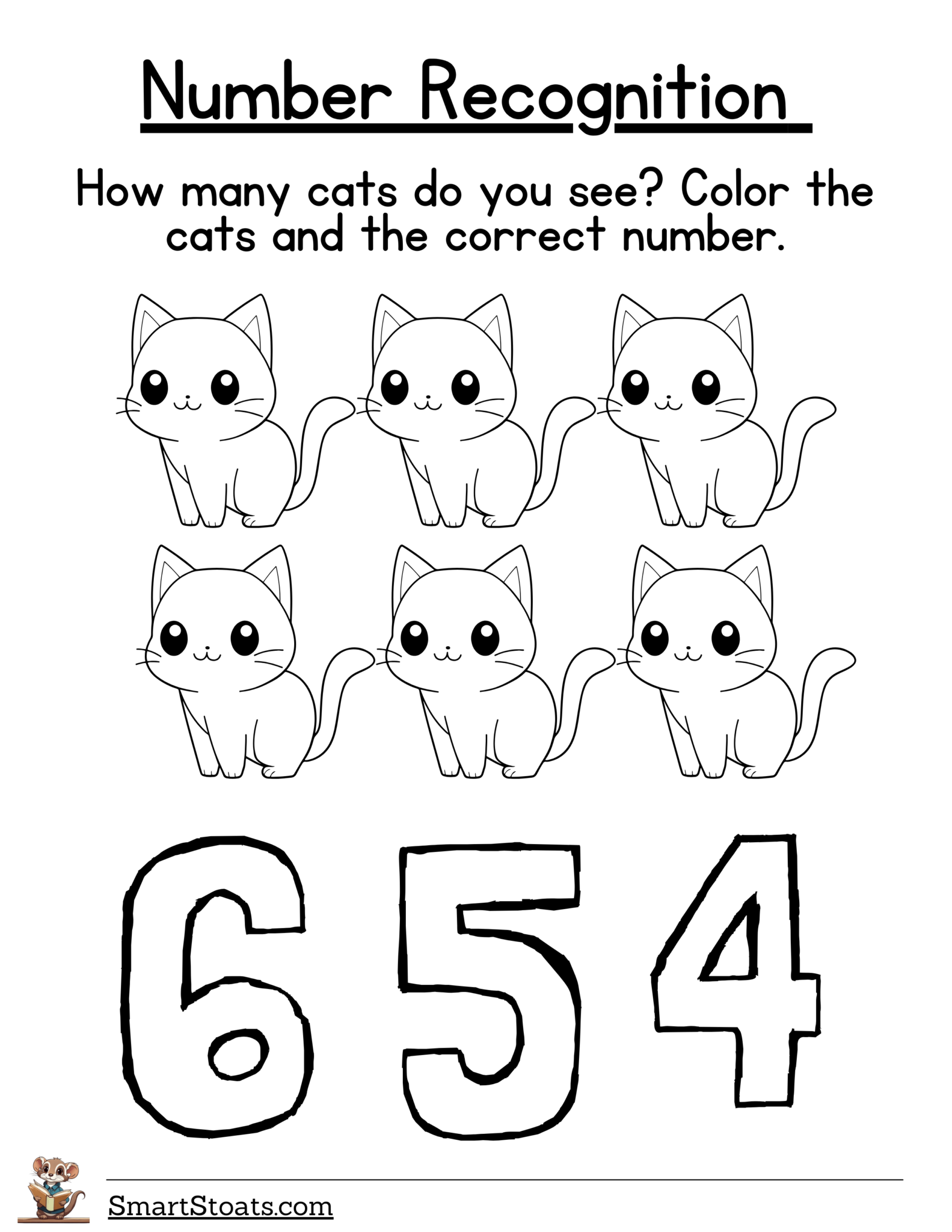 Number Recognition Worksheets 1 20 | Download PDF