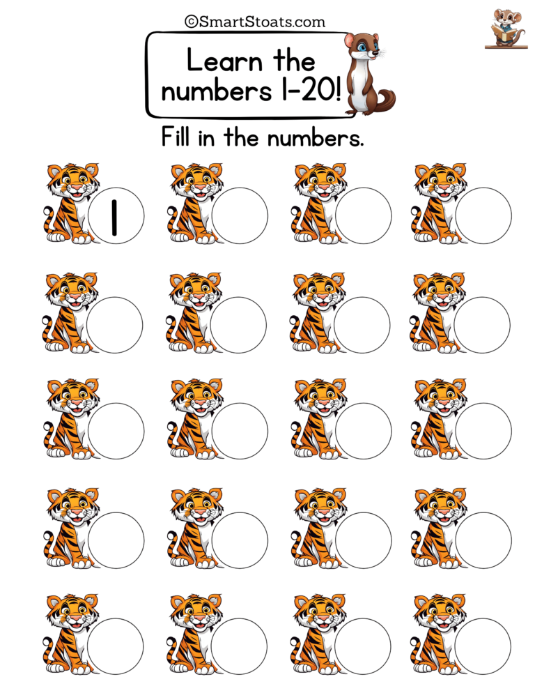 Missing Numbers 1-20 Worksheets | Free Printable | 1st Grade