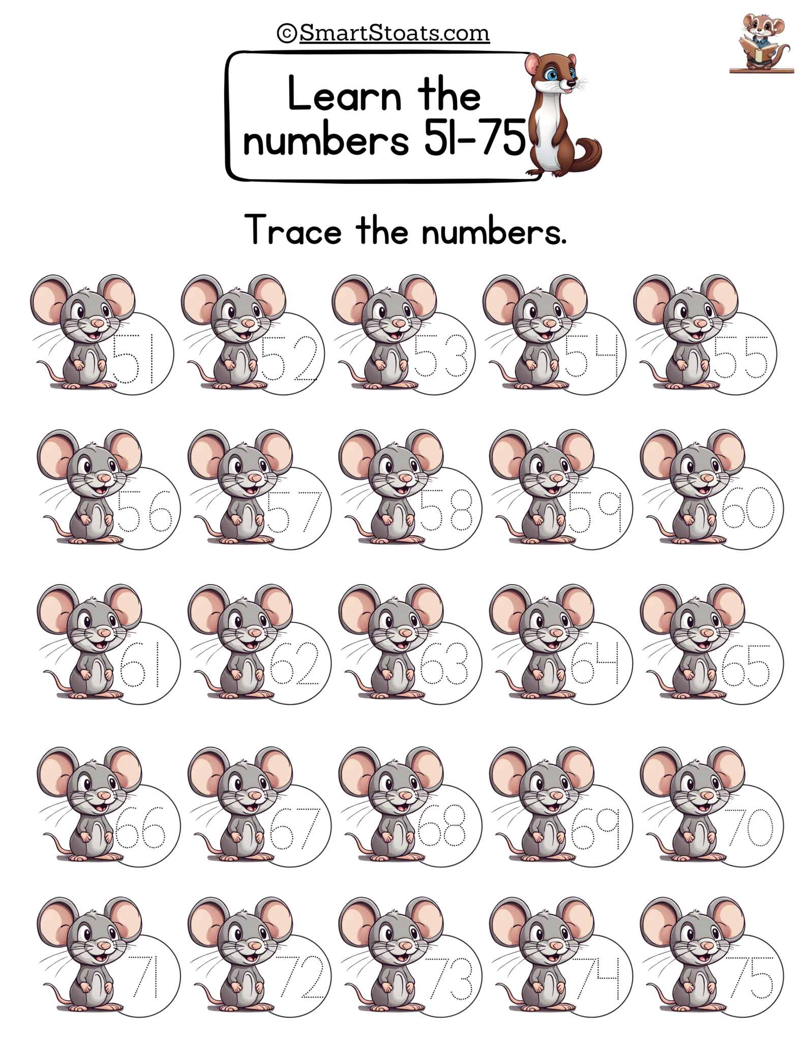 Numbers 1 to 100 Worksheet | Free Printable
