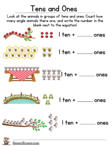 Tens and Ones Worksheets – Free Printables for 1st Grade