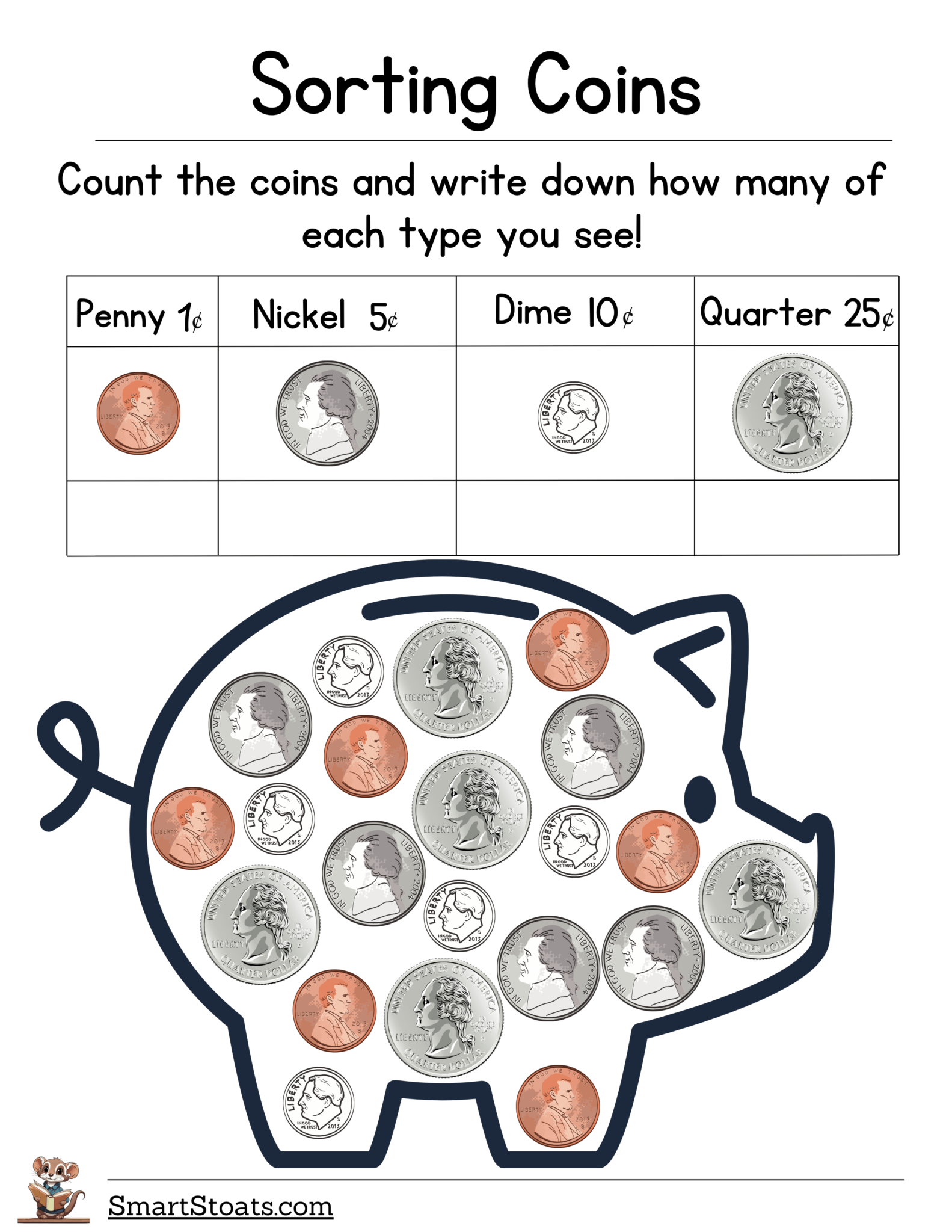 Money Worksheets for First Graders | Free PDF Download