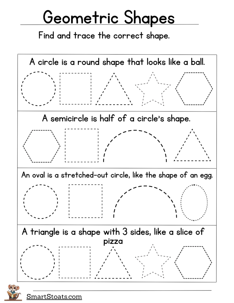Shapes and Geometry for First Graders | Free PDF Worksheets