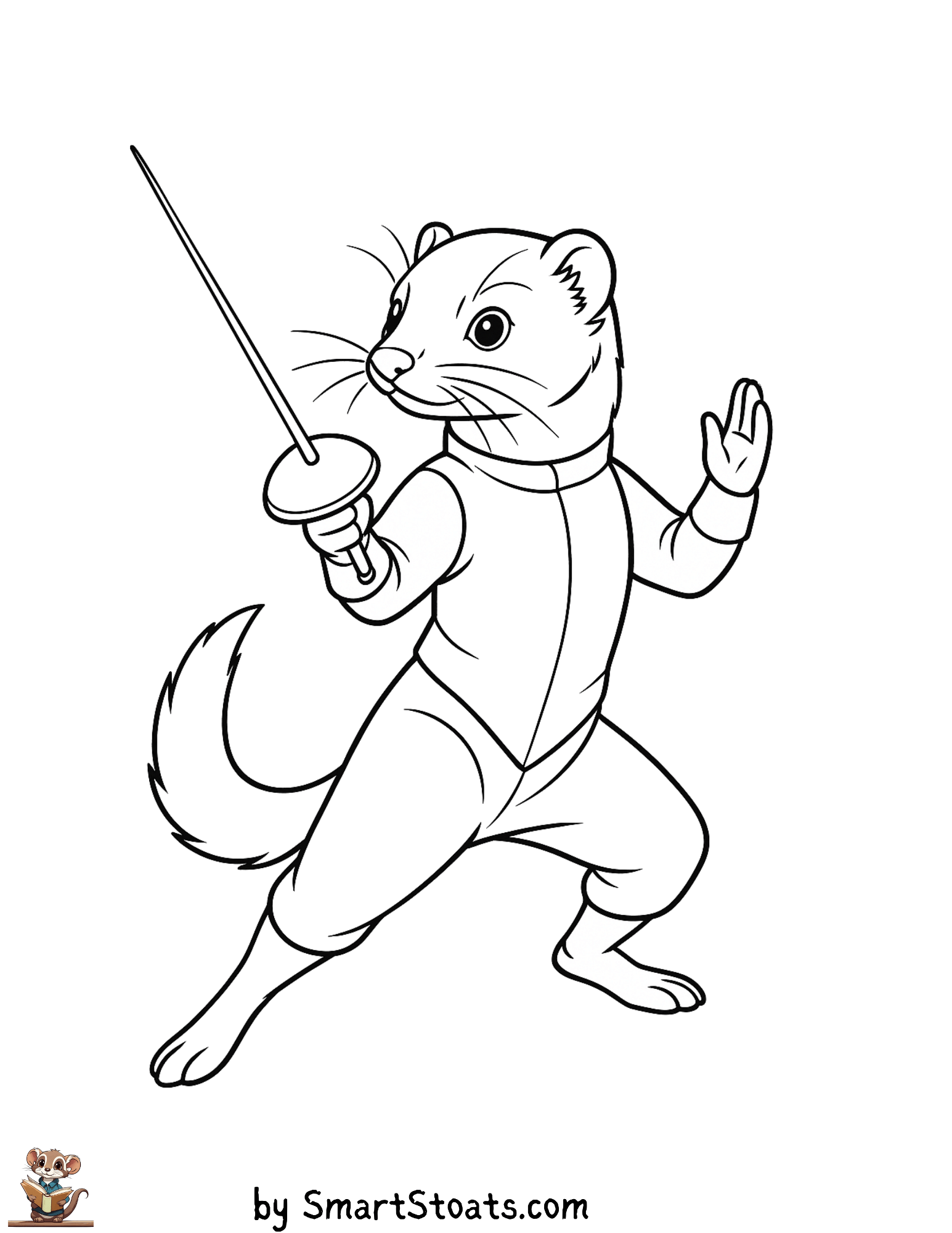 Fencing Coloring Page with Animals by SmartStoats | Free PDF