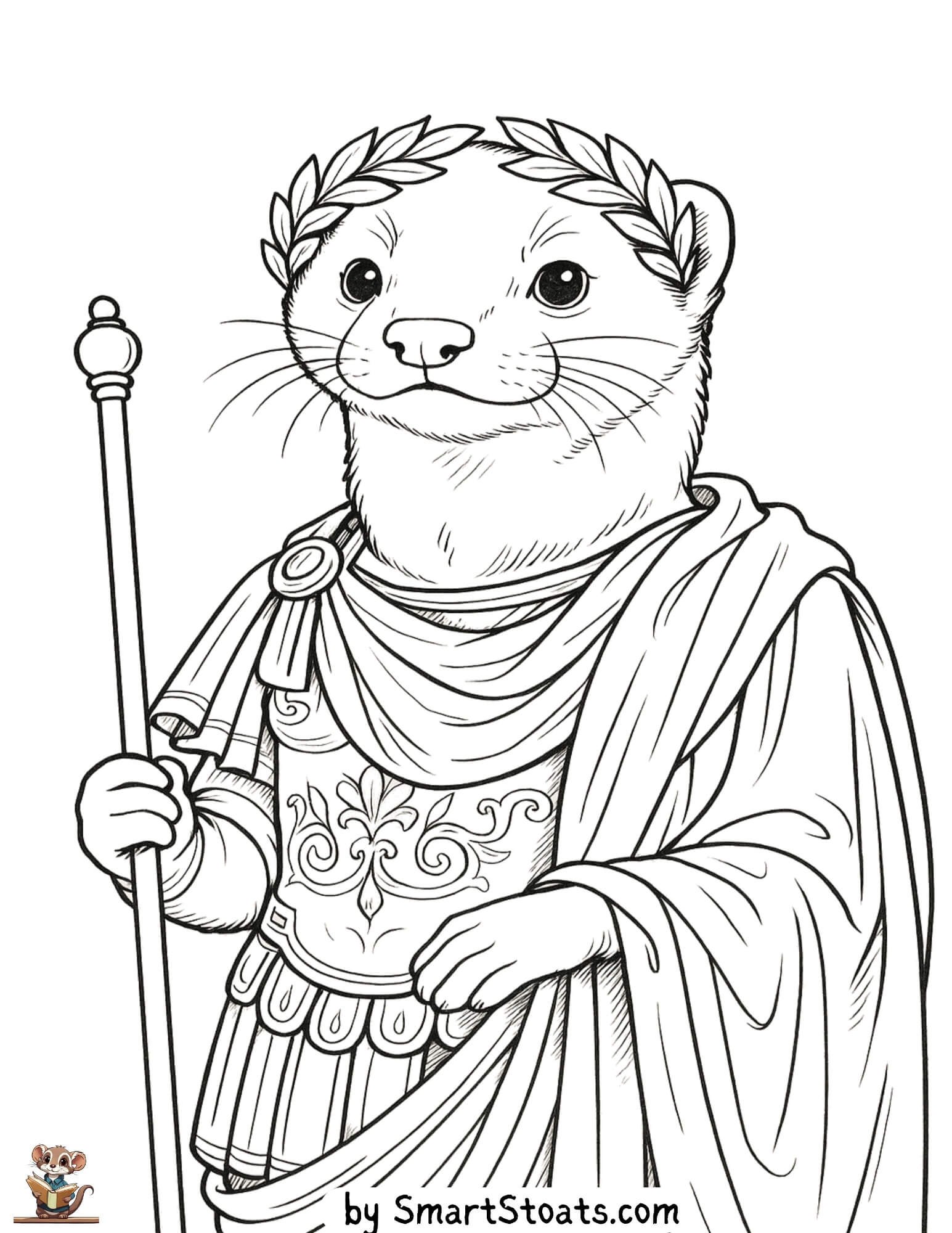 Ferret Coloring Page to Print by SmartStoats | Free Download